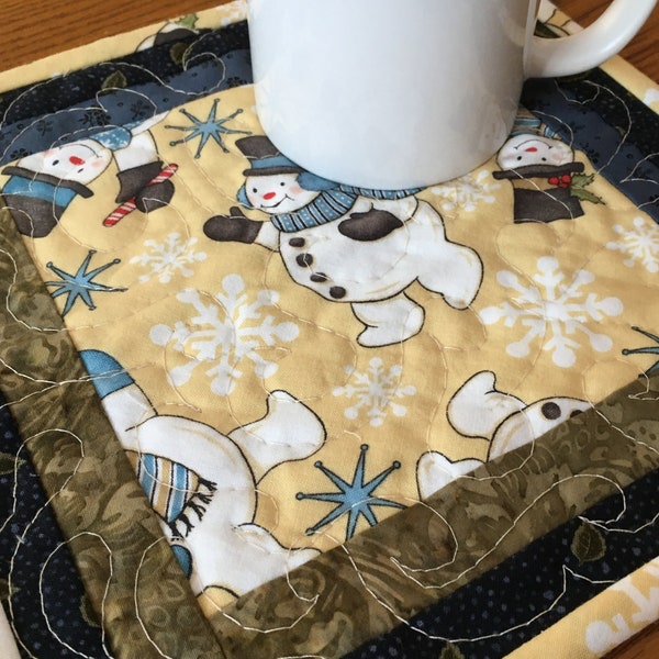 Snowman Mug Rugs - Etsy