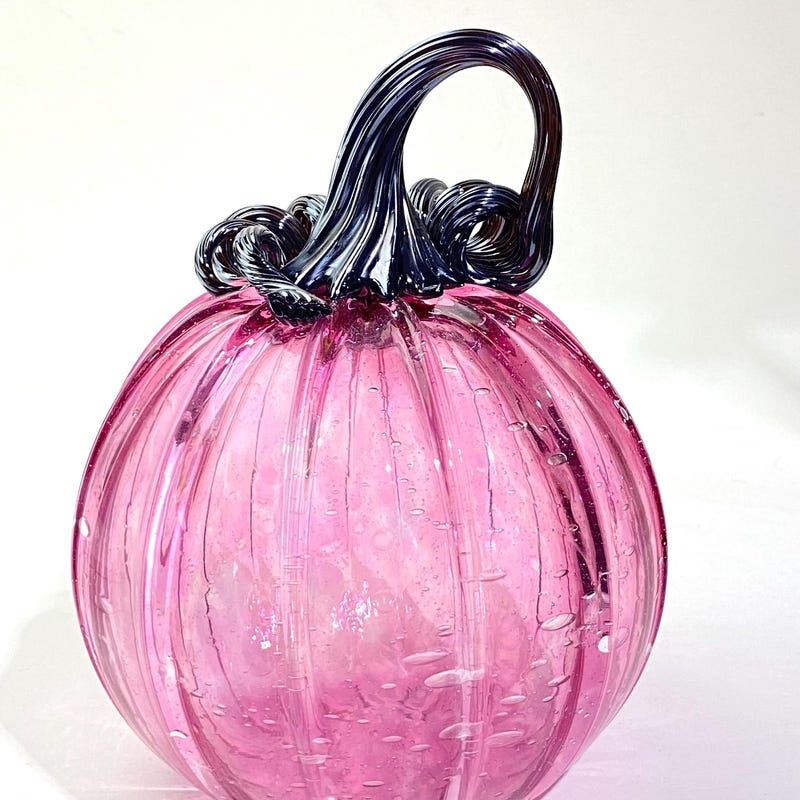 Pink Glass Pumpkin - Etsy