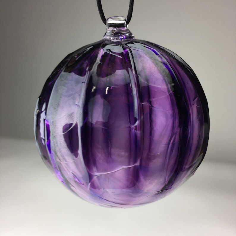 Handblown Glass Fancy Ribbed Ornament - Etsy