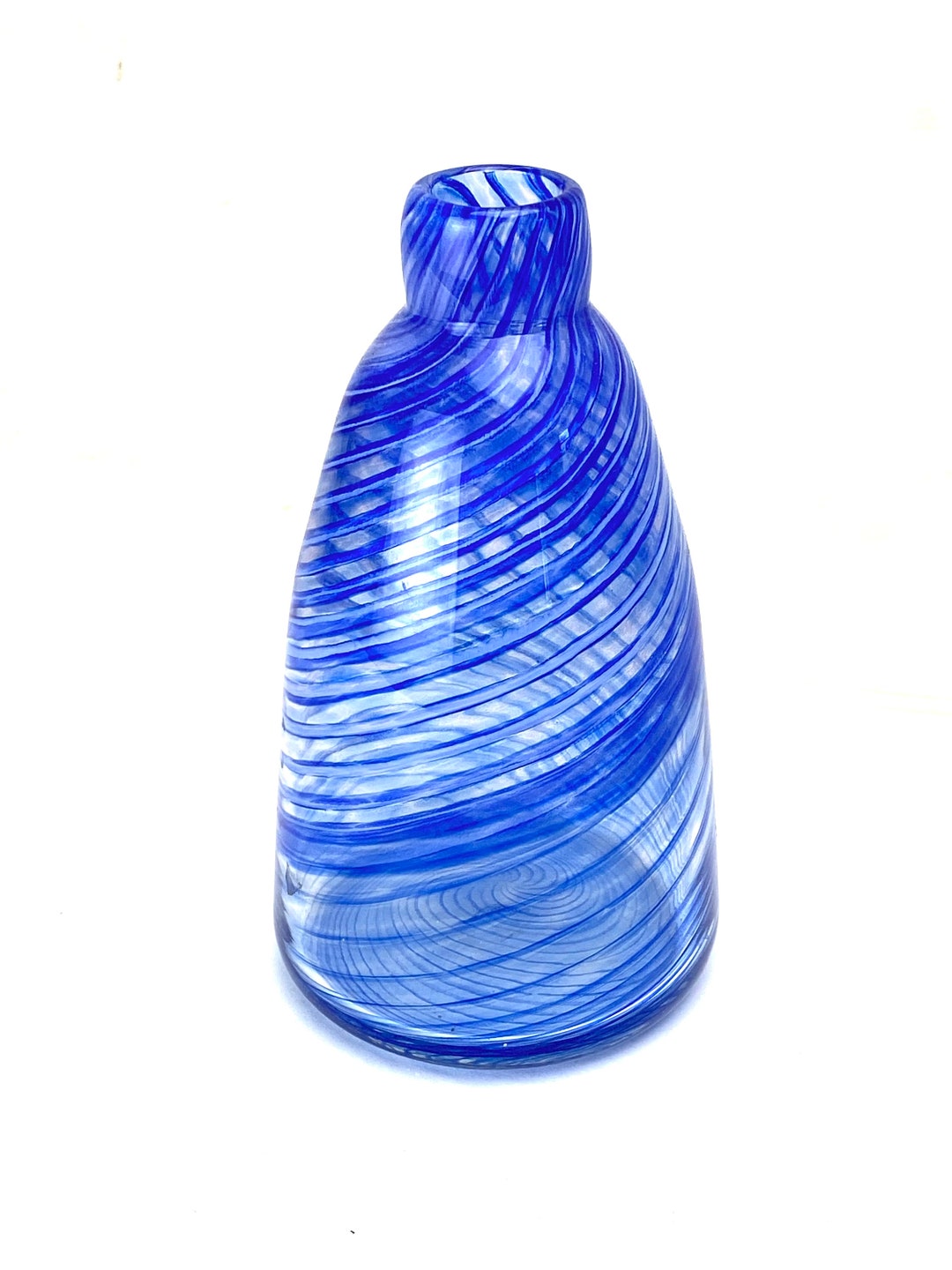 Blue Swirled Vase - Etsy