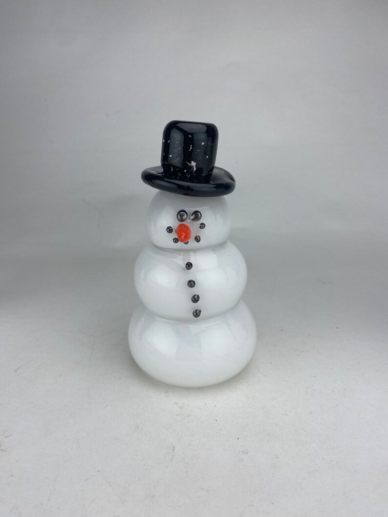 Glass Snowman (one) - Etsy