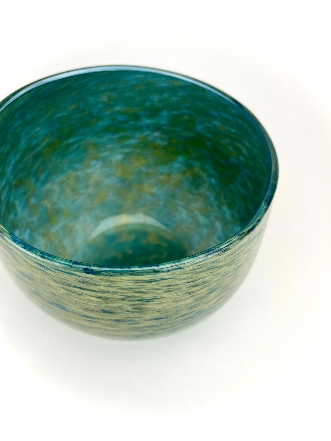 Blue Sandy Glass Bowl - Etsy