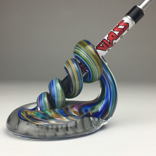 Blown Glass Pen Holder - Etsy