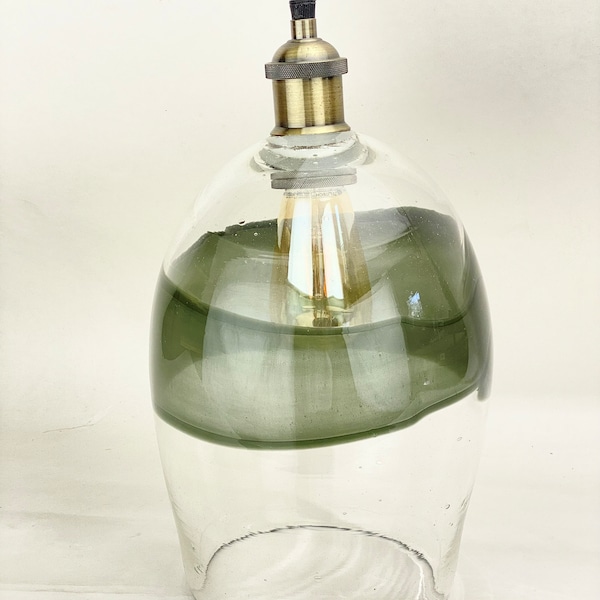 Blown Glass Pendant Light - Etsy