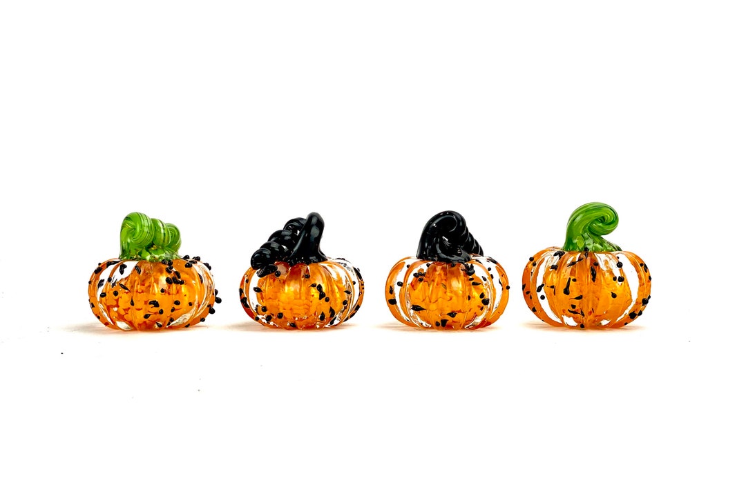 Mini Handmade Glass Pumpkin With Specs! One Custom Pumpkin Made to ...
