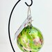 Handblown Glass Green and Ruby Ornament - Etsy