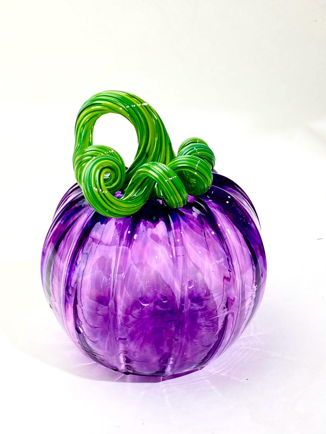 Purple Glass Pumpkin Handblown Custom Size - Etsy