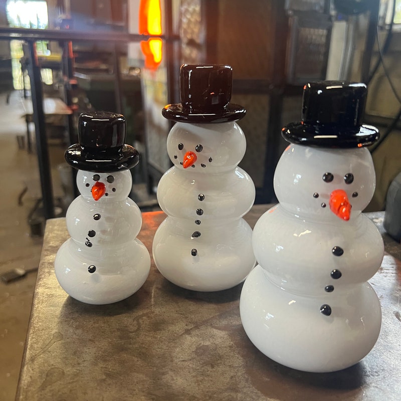 Snowman Glass - Etsy