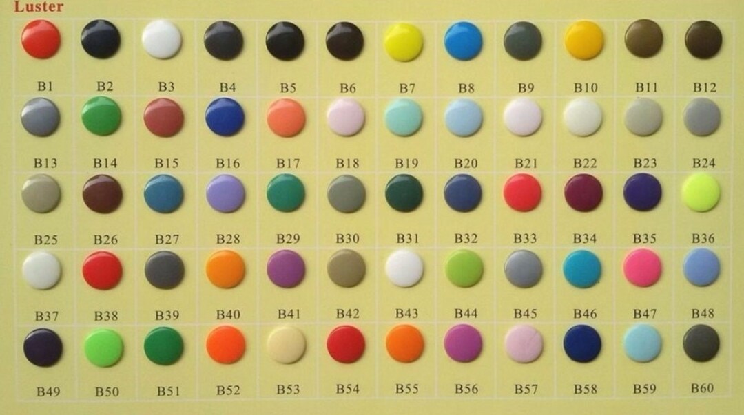 KAM Snaps, 100 Sets, Size 20 T5, Plastic Fastener, Choose From 60 ...