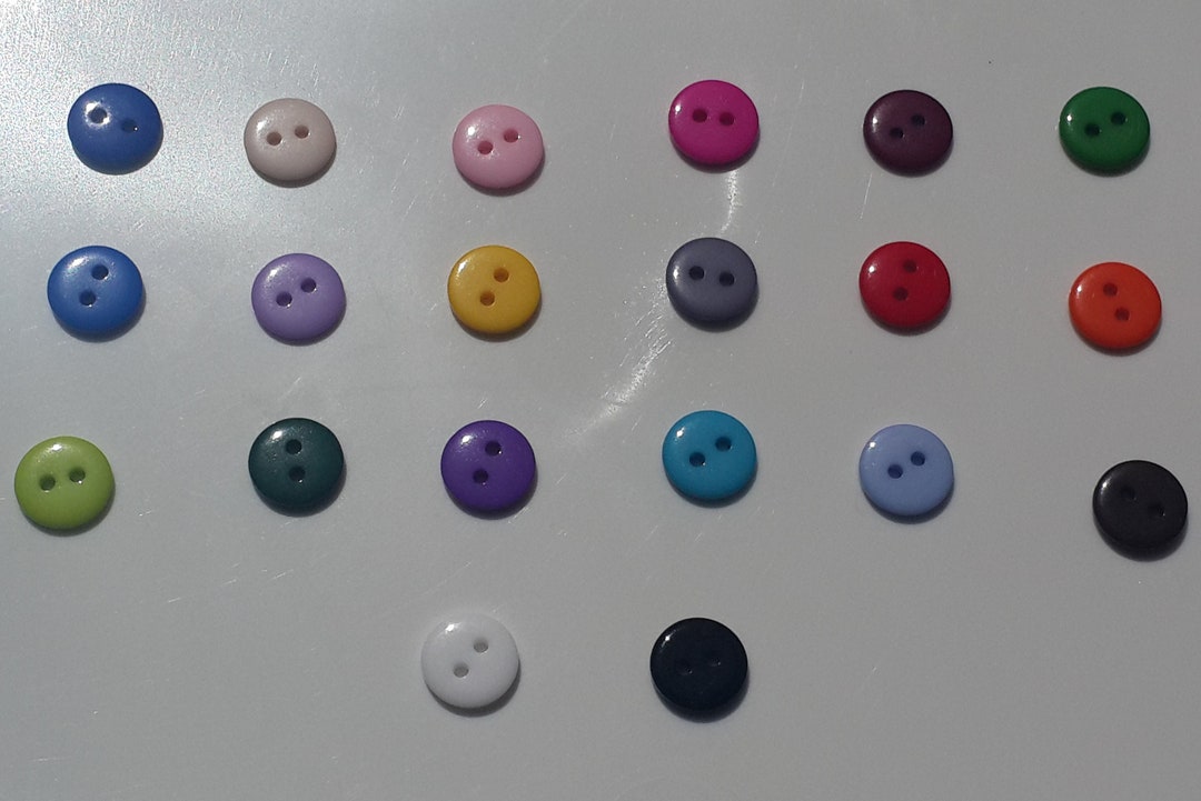 Colorful Buttons 12mm-13mm, Colorful Mixed Colors, 2 Holes, Button for ...