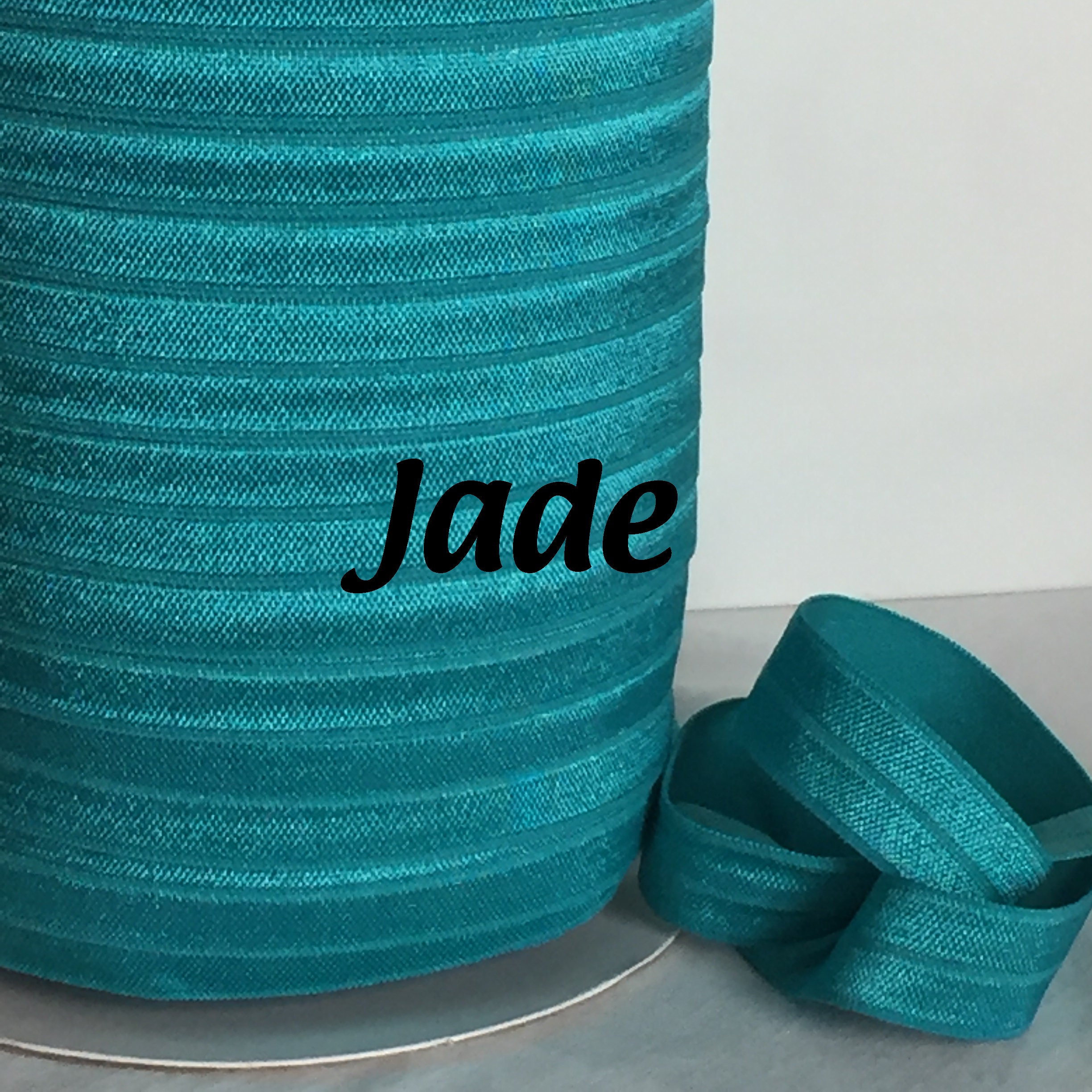 Solid FOE JADE 5/8 Fold Over Elastic - Etsy