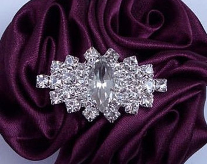 Rhinestone Buttons Crystal on Metal W/shank 35mm X 20mm - Etsy