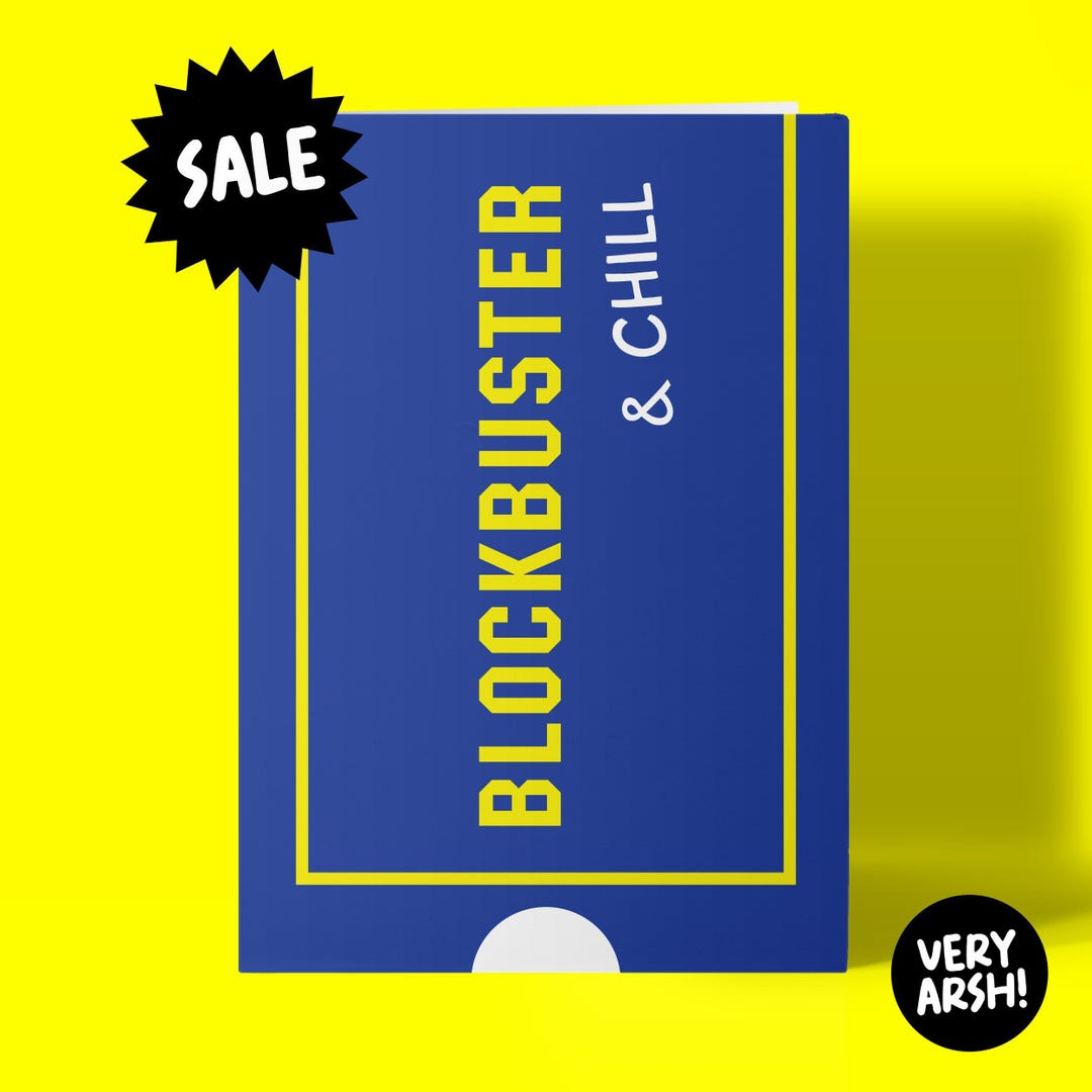 Blockbuster and Chill Greeting Card, Birthday Card - Etsy Portugal
