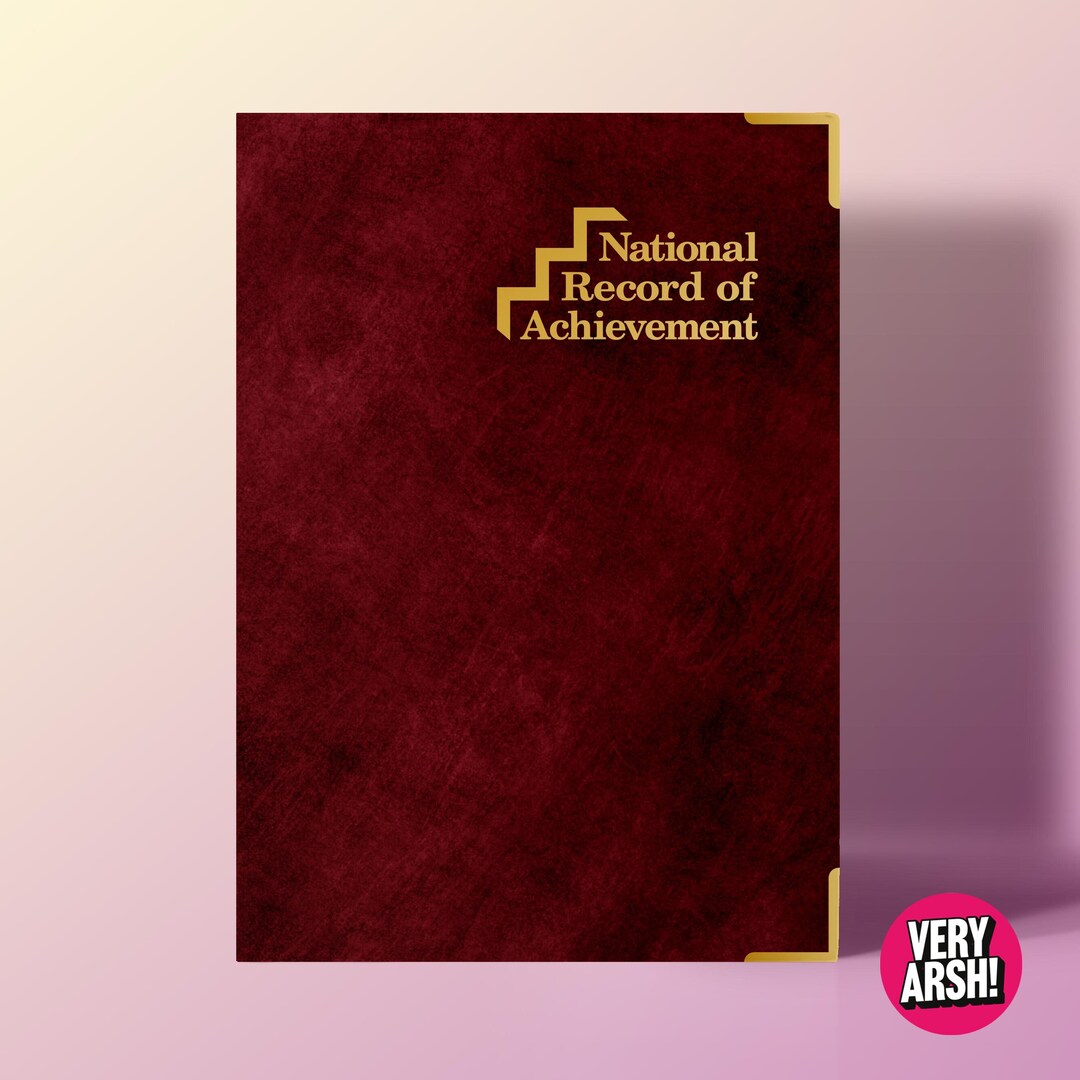 Record of Achievement Inspired Greeting Card, Birthday Card - Etsy UK