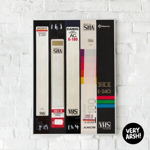 80s Retro VHS Inspired Colourful Wall Art Print | Unframed | A3 - Etsy UK