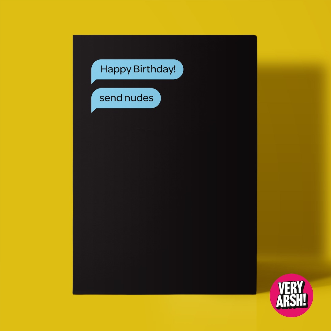 Send Nudes Grindr Inspired Greeting Card, Birthday Card - Etsy
