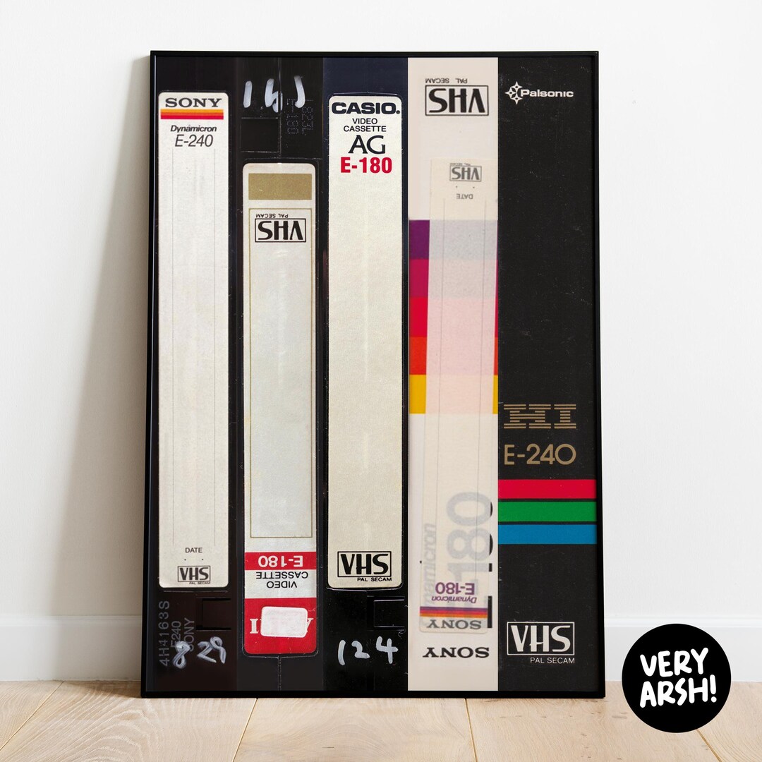 80s Retro VHS Inspired Colourful Wall Art Print | Unframed | A3 - Etsy UK