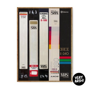 80s Retro VHS Inspired Colourful Wall Art Print | Unframed | A3 - Etsy UK