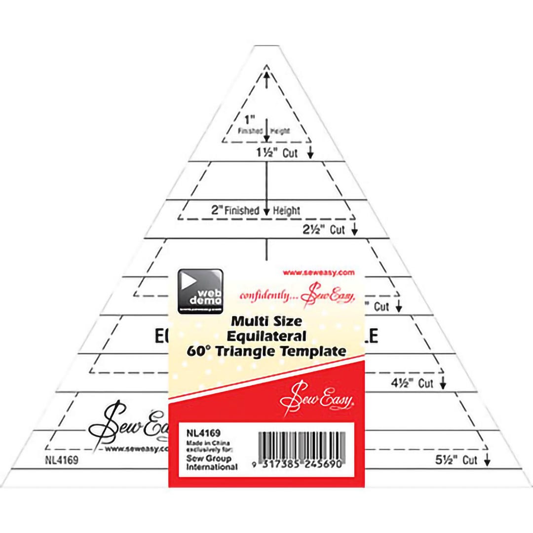 Ruler/template 60 Degree Equilateral Triangle Ruler NL4169 by Sew Easy ...
