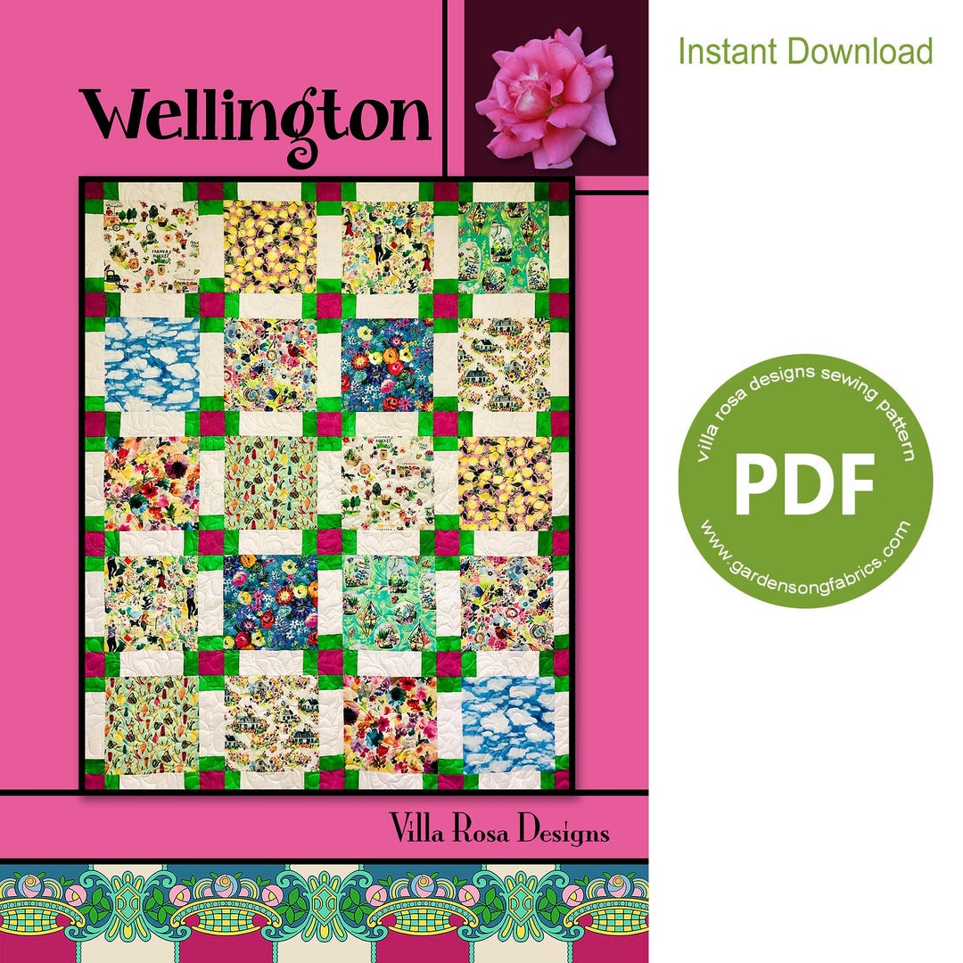 Pattern "wellington" PDF Quilt Pattern by Villa Rosa Designs - Instant ...