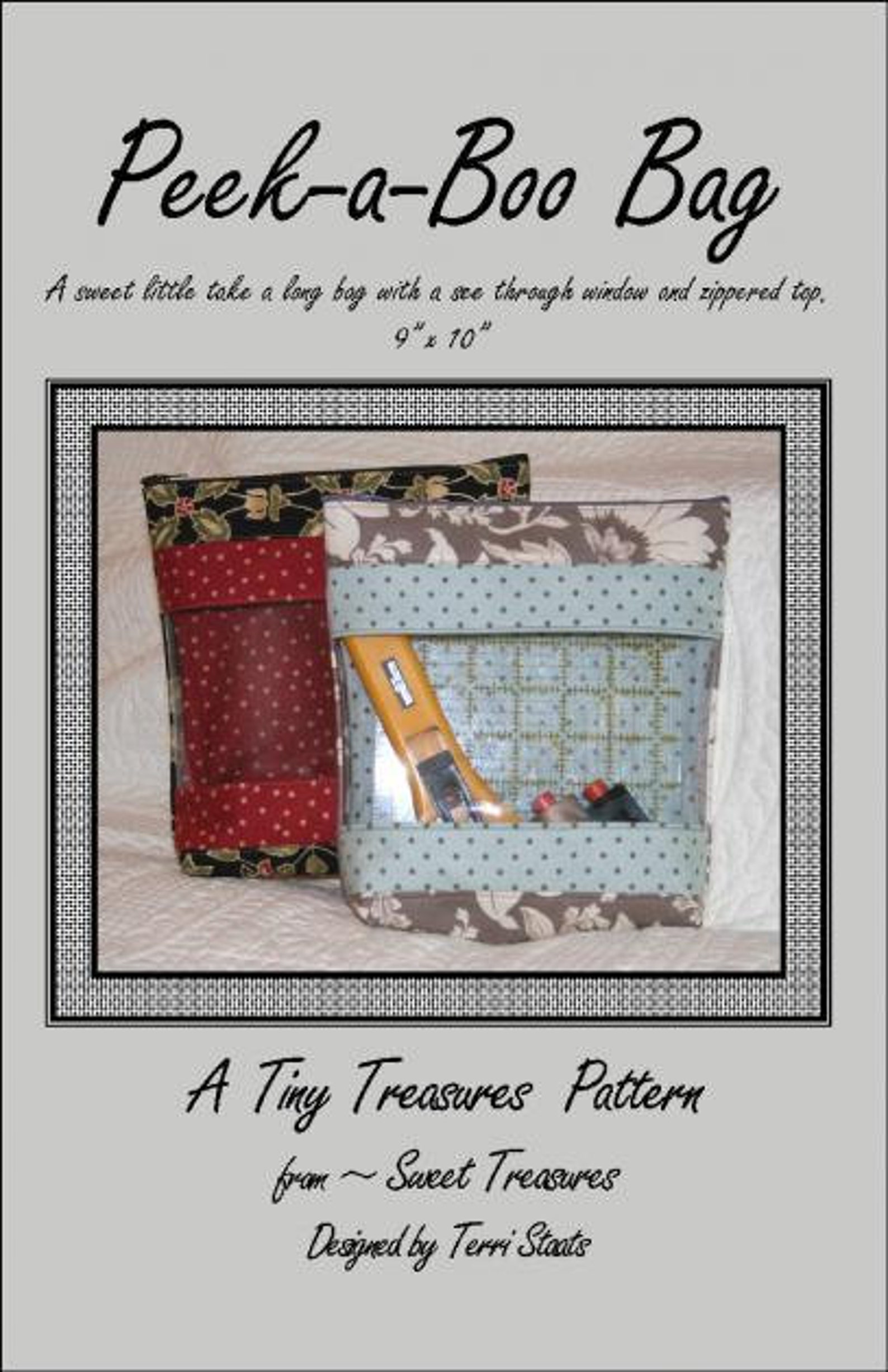 Pattern "peek-a-boo Bag" Paper Sewing Pattern by Terri Staats for Sweet ...