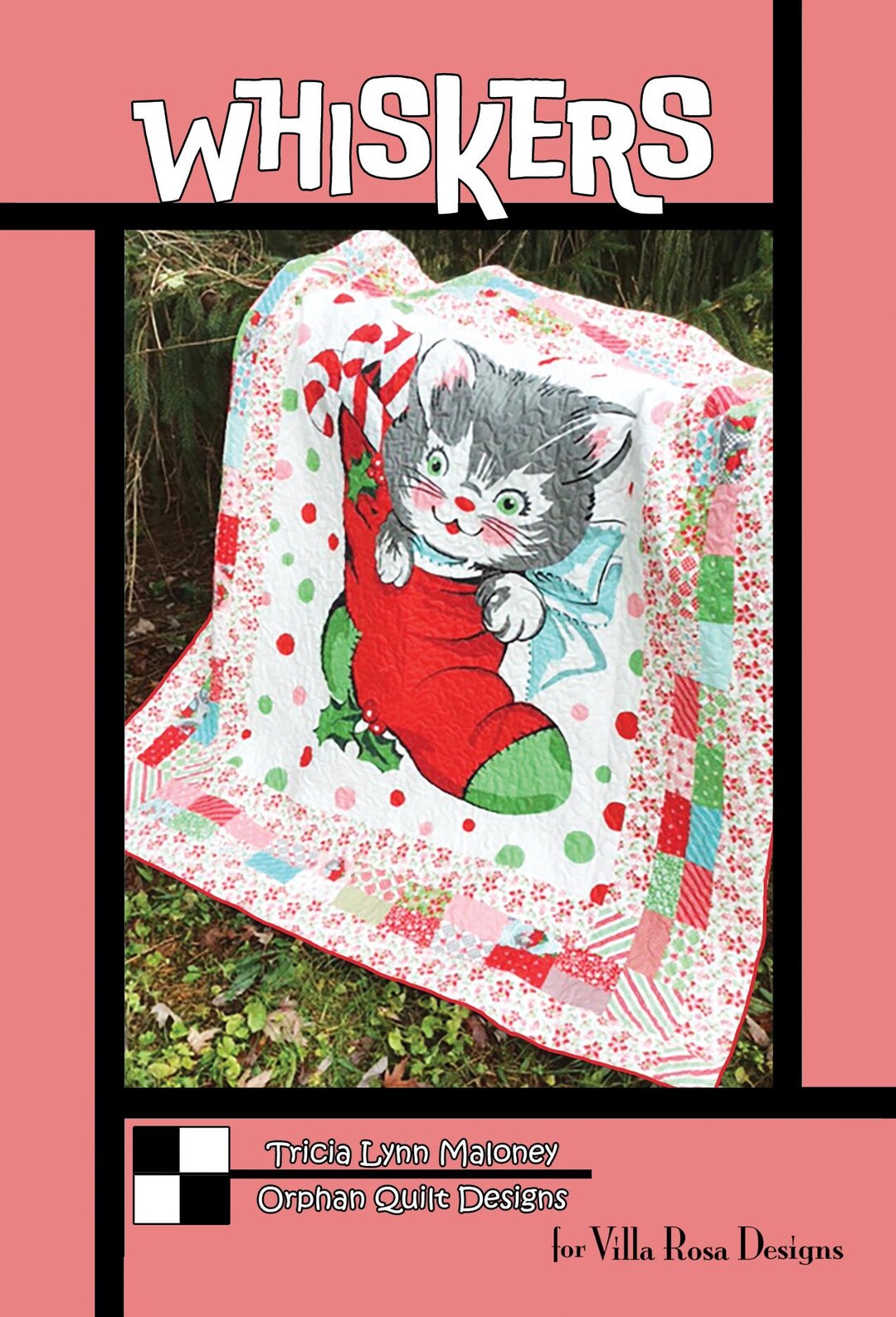 Pattern "whiskers" Panel Quilt OQ110 by Villa Rosa Designs Sewing Card ...