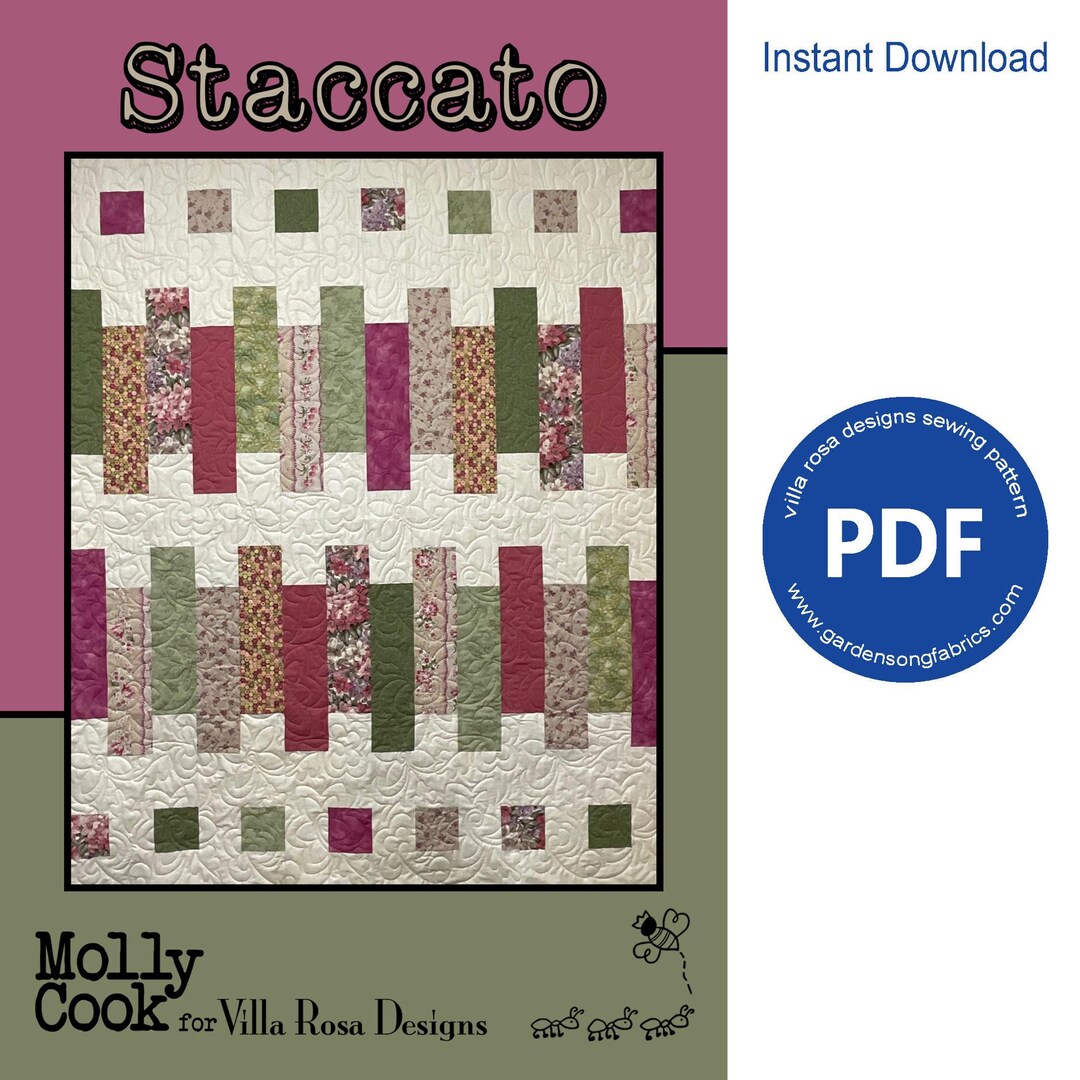 Pattern "staccato" PDF Quilt Pattern MC081 by Villa Rosa Designs ...