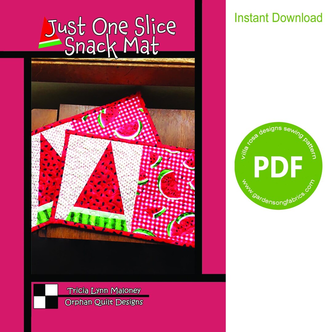 Pattern "just One Slice" PDF Snack Mat Pattern by Villa Rosa Designs ...