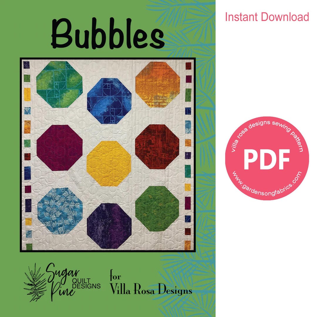 Pattern "bubbles" PDF Quilt Pattern by Villa Rosa Designs - Instant Download - Etsy