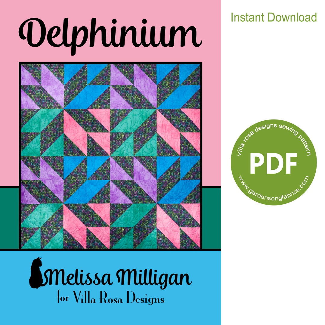 Pattern "delphinium" PDF Quilt Pattern MM044 by Villa Rosa Designs ...