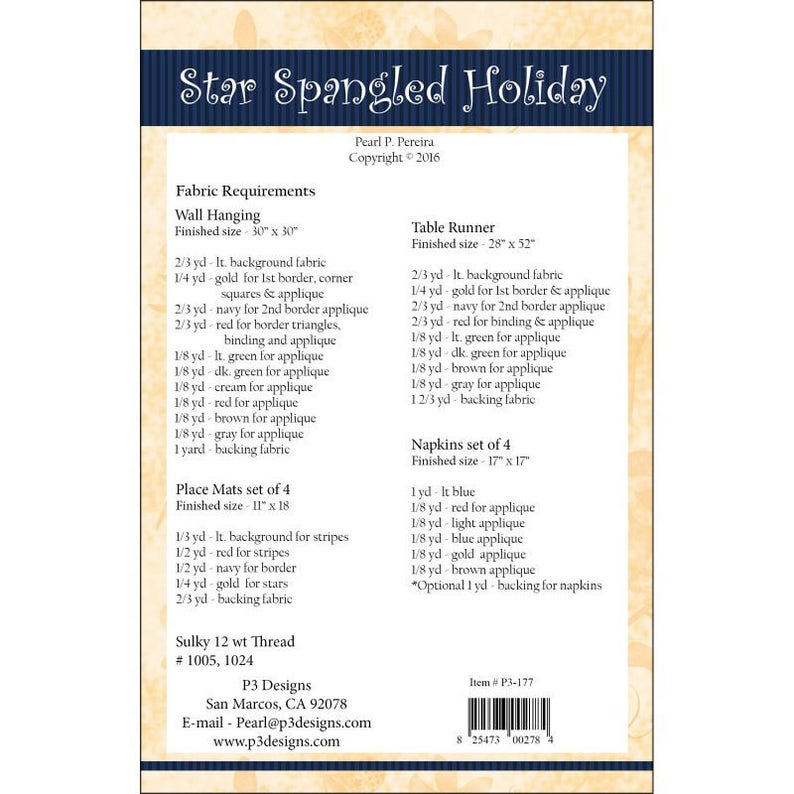 Pattern star Spangled Holiday Table Runner / | Etsy