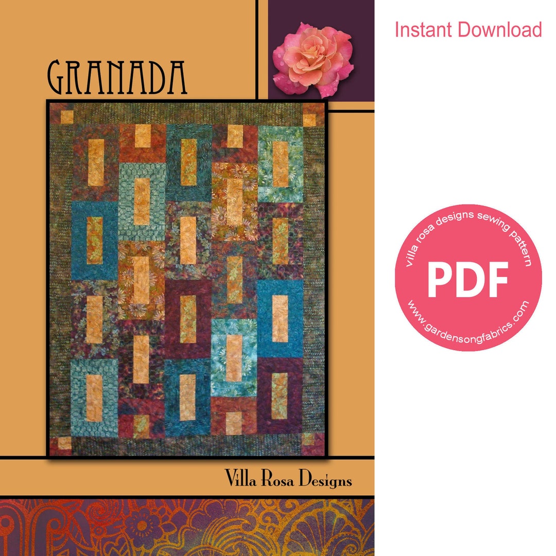 Pattern "granada" PDF Quilt Pattern by Villa Rosa Designs - Instant ...