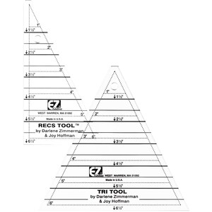 Templates - Tri Recs Triangle Ruler Set 8823753 by EZ Quilting Acrylic ...