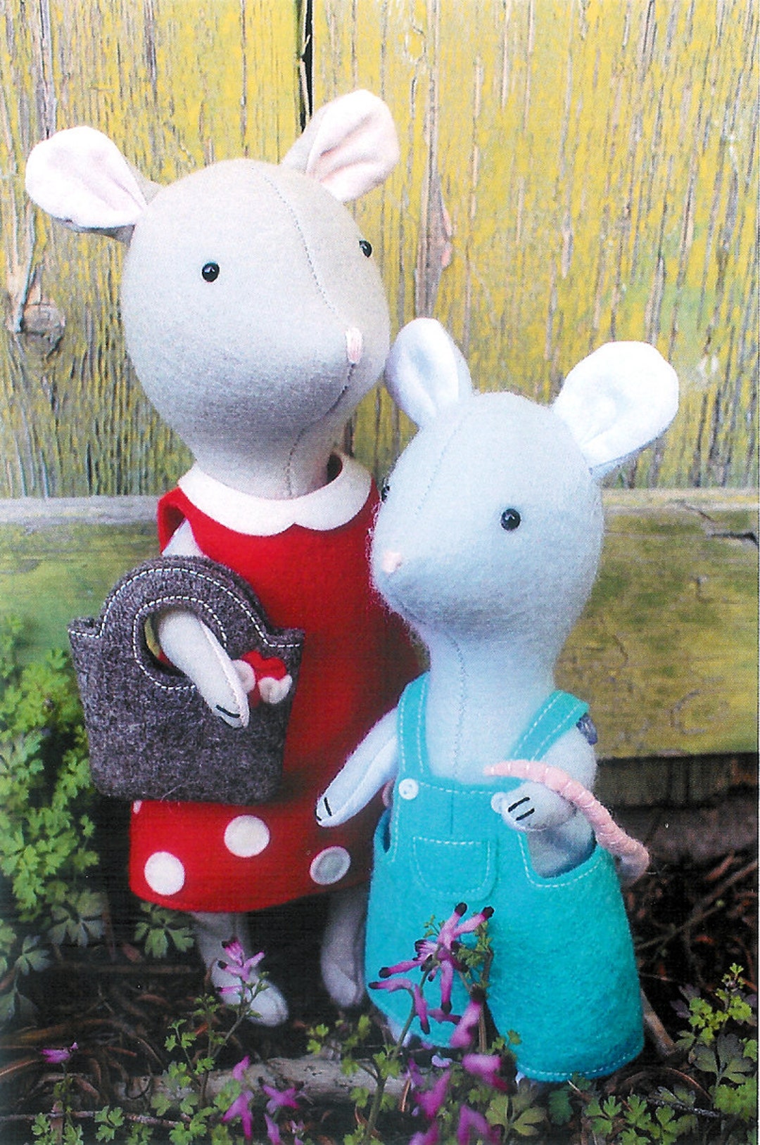 Pattern ''darla & Bean'' Mice Soft Sculpture, Stuffed Toy, Softie ...