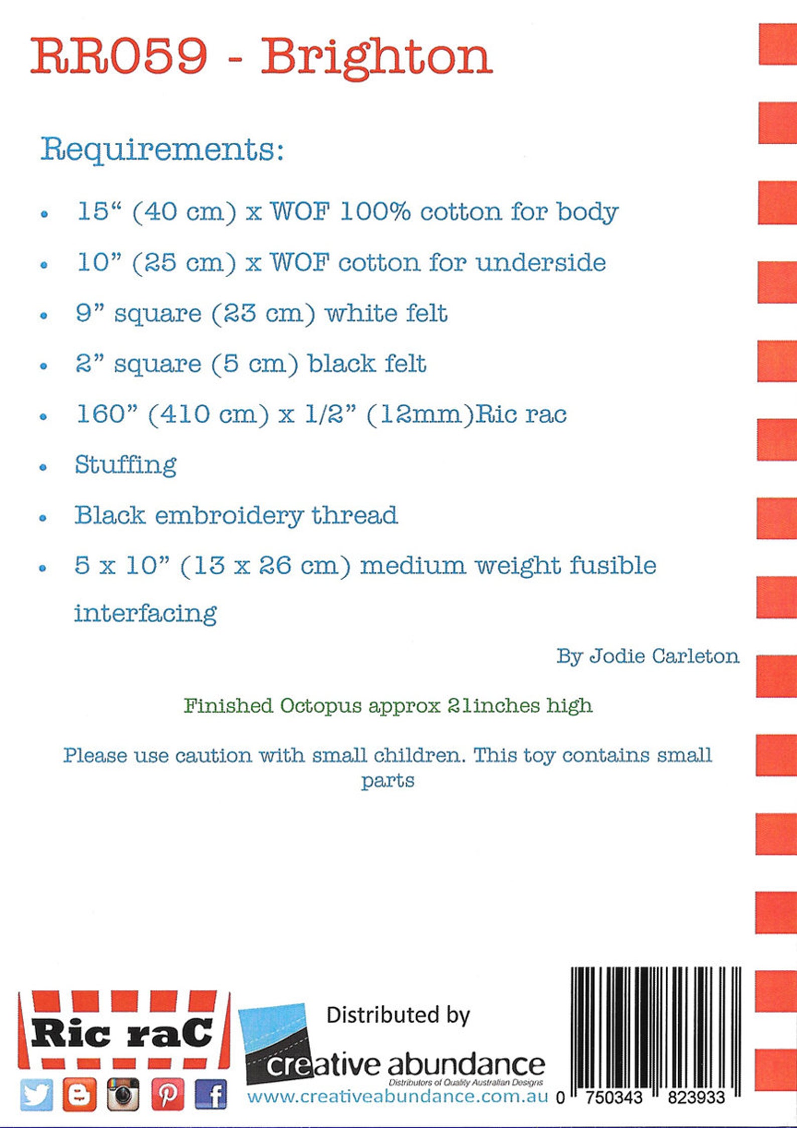 Pattern brighton Octopus Soft Toy Pattern by Ric | Etsy