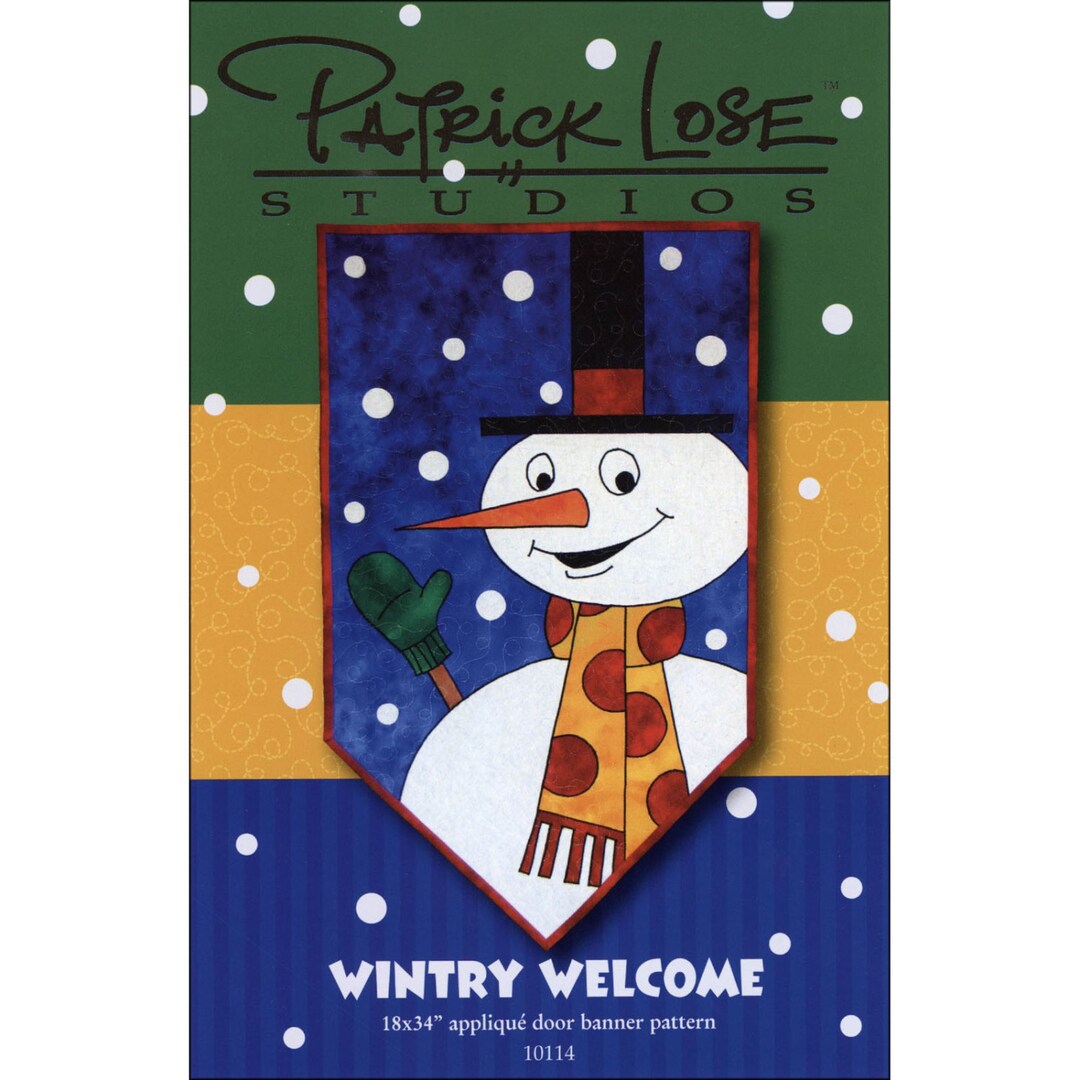 Pattern - "wintry Welcome" Applique Door Banner, Wall Hanging Paper ...