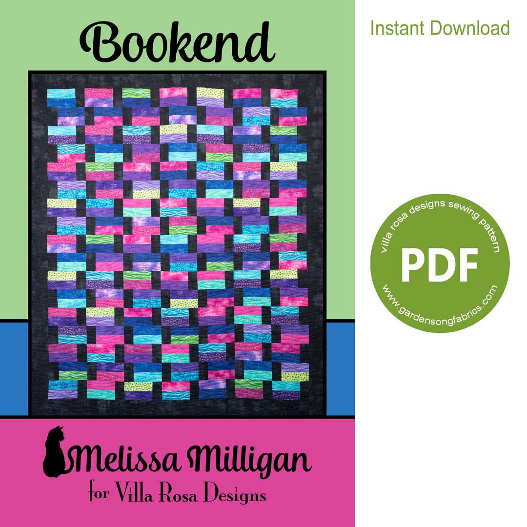 Pattern "bookend" PDF Quilt Pattern by Villa Rosa Designs - Instant ...