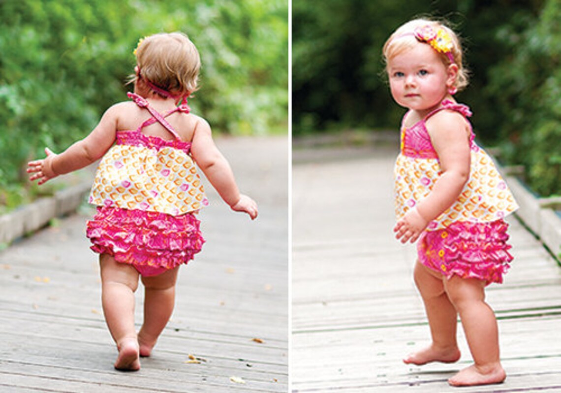 Pattern Baby Hannah Bloomers and Crop Top Paper Sewing - Etsy