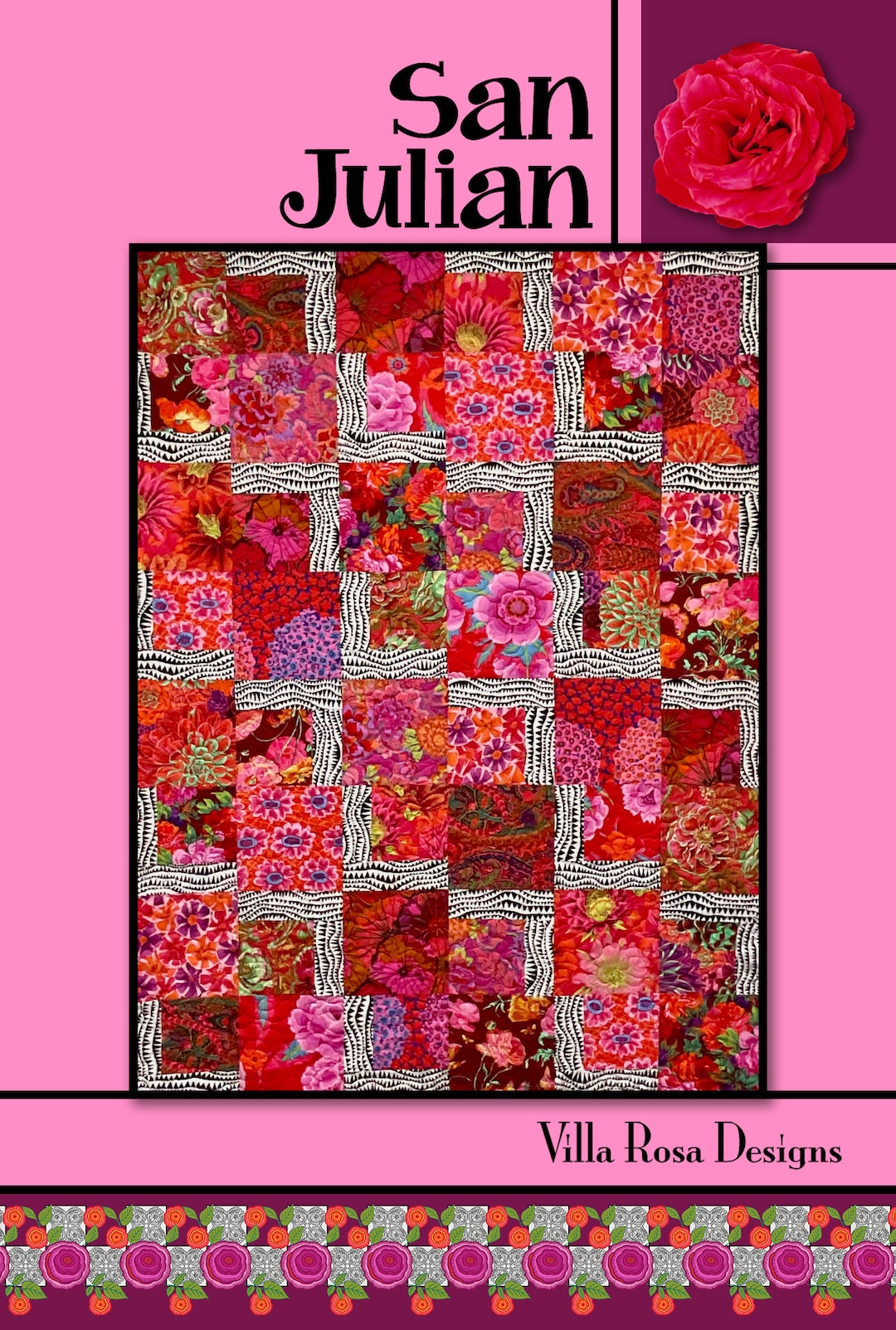 Pattern "san Julian Quilt" RC237 by Villa Rosa Designs Sewing Card Instructions **not a PDF ...