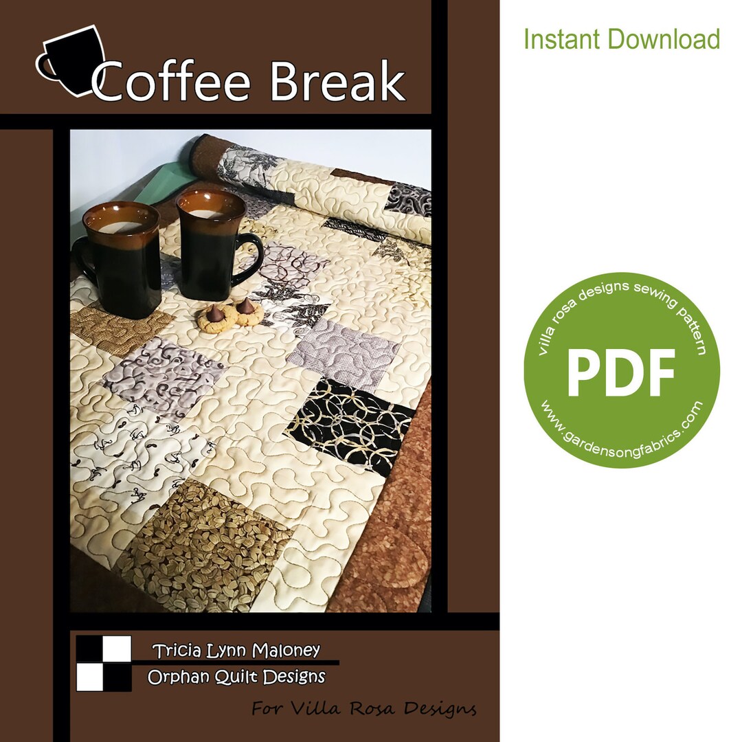 Pattern "coffee Break" PDF Table Runner Pattern OQ035 by Villa Rosa Designs - Instant Download ...