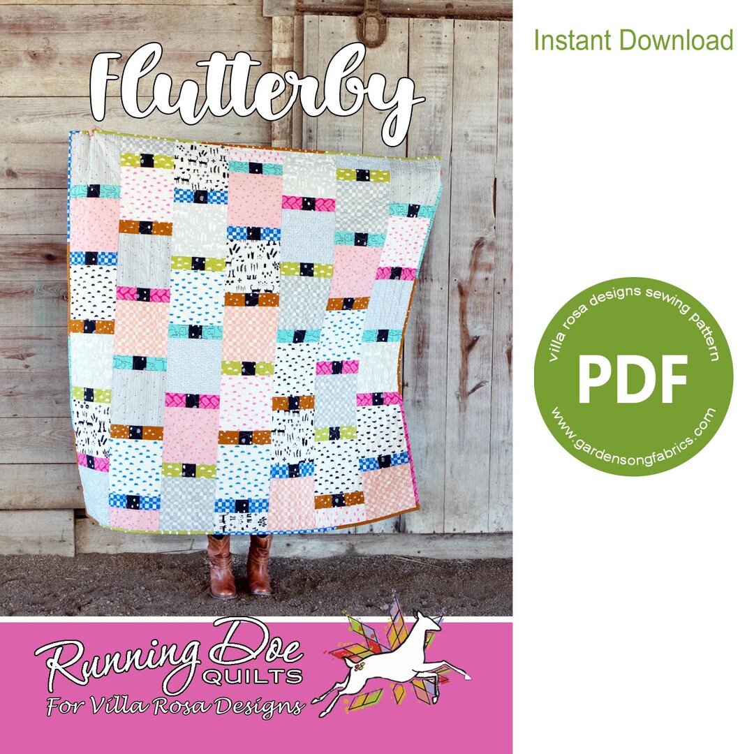 Pattern "flutterby" PDF Quilt Pattern by Villa Rosa Designs - Instant ...