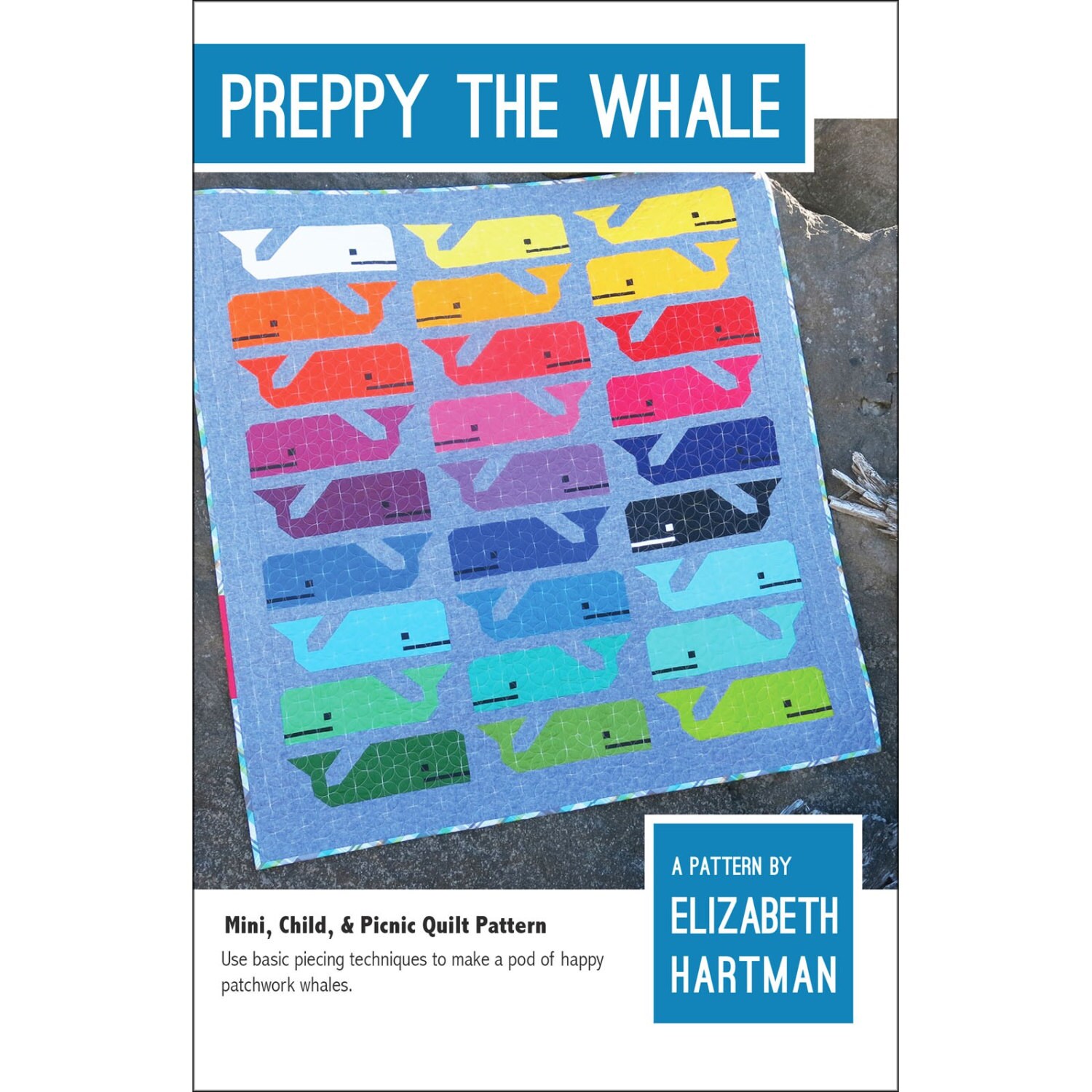 Sewing & Needlecraft Elizabeth Hartman Preppy The Whale Quilt Pattern ...