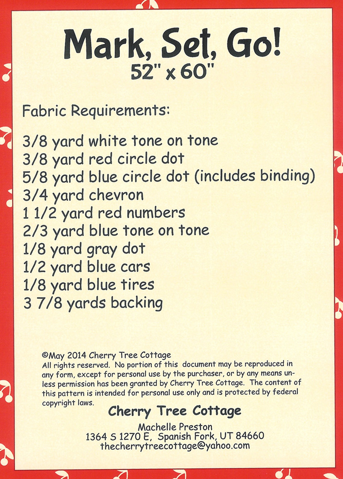 Sale Pattern ''mark Set Go'' Easy Nap/ | Etsy