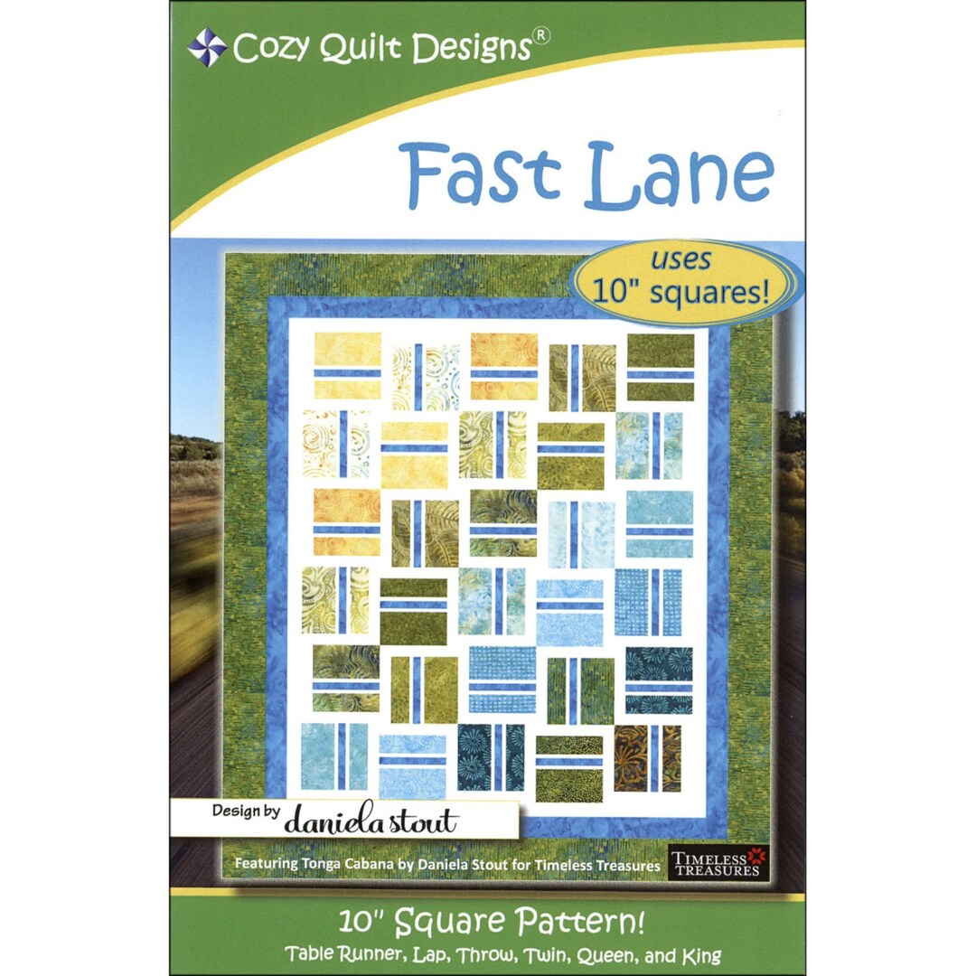 Pattern fast Lane Quilt Pattern by Cozy Quilt - Etsy
