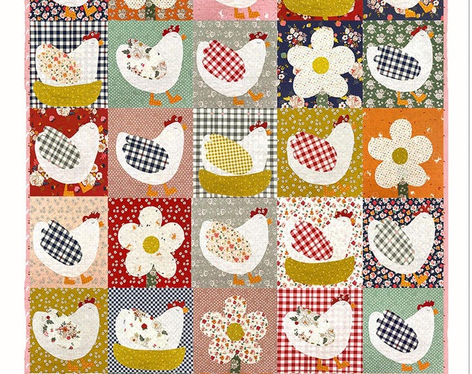 Pattern "chickens in the Yard" Applique Quilt JANPT-8275 by Jennifer ...