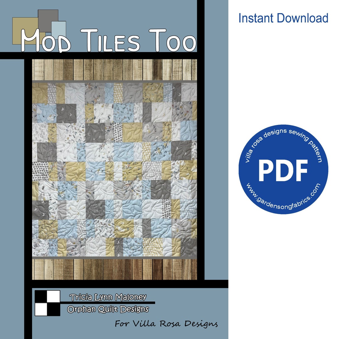 Pattern "mod Tiles Too" PDF Quilt Pattern OQ052 by Villa Rosa Designs ...