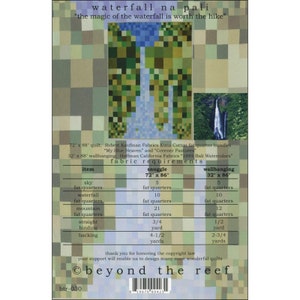 Pattern "waterfall Na Pali'' Quilt Paper Pattern/ Instruction Guide by ...