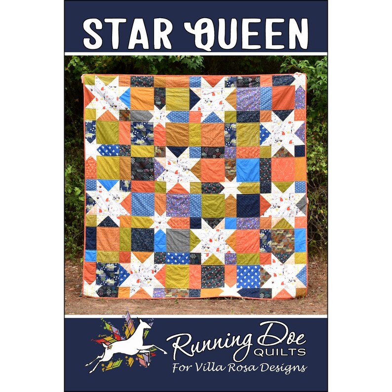 Pattern star Queen Quilt RD025 by Villa Rosa - Etsy