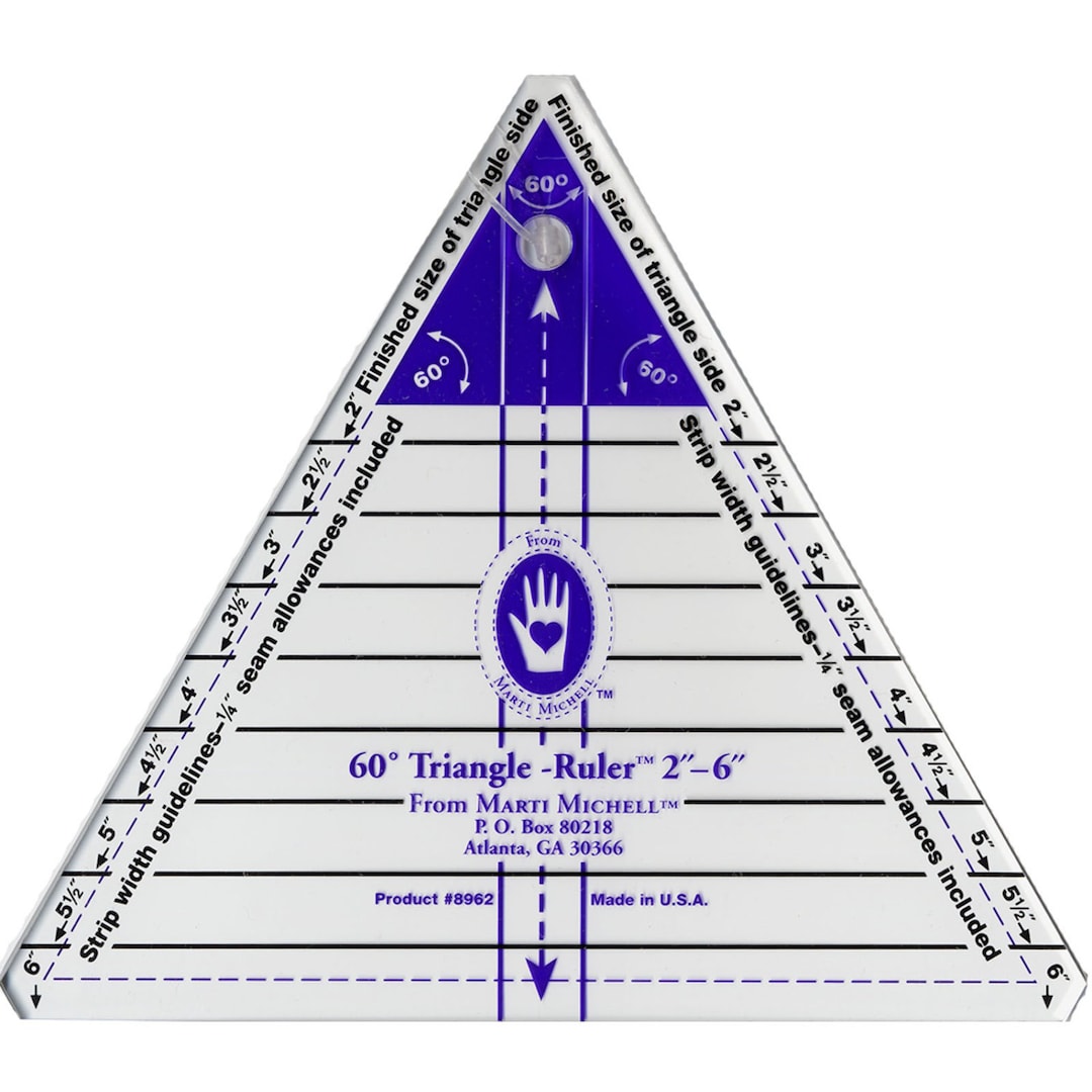 Ruler/template 60 Degree Triangle Ruler, Small by Marti Michell MIM8962 ...