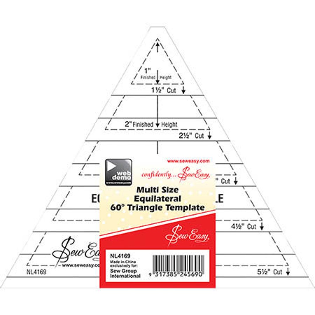 Ruler/template 60 Degree Equilateral Triangle Ruler NL4169 by Sew Easy ...